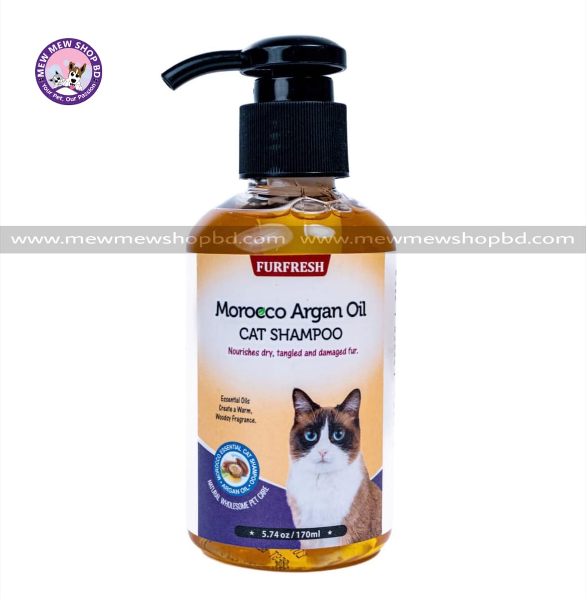 Furfresh Morocco Argan Oil Cat Shampoo 170ml | Mew Mew Shop BD