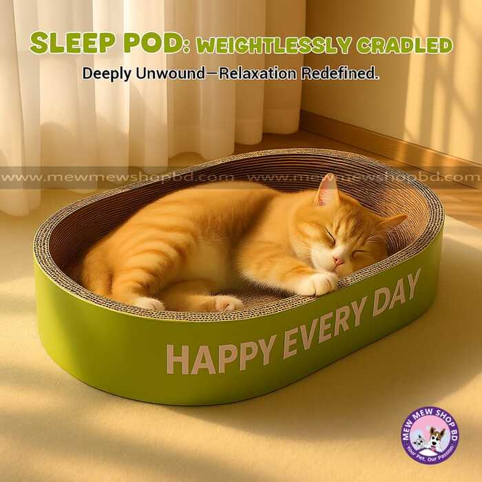 Premium Oval Shape Pet Cat Cardboard Scratcher for Pet Cats & Kittens ...